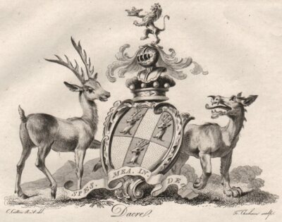 DACRE. Coat of Arms. Heraldry 1790 old antique vintage print picture | eBay