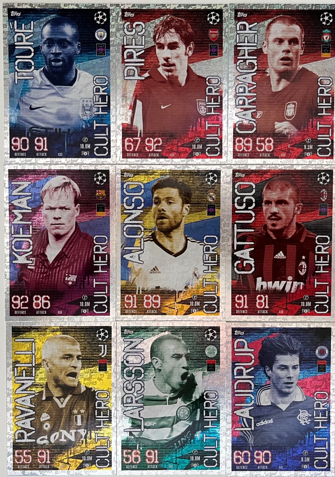 Topps Match Attax Champions League 2023/2024 - Alle 9 Cult Hero Karten ...