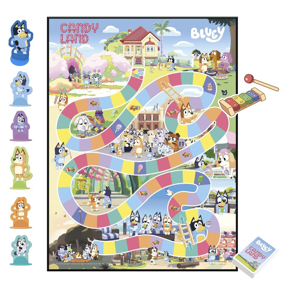 Hasbro Gaming Candy Land Bluey Edition Board Game | Ages 3 and Up | 2-6 ...