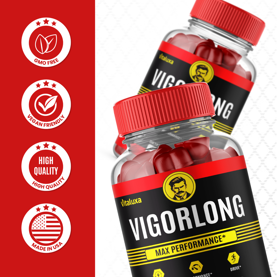 (3 Pack) VigorLong Male Gummies, Vigor Long Advanced Men Performance ...