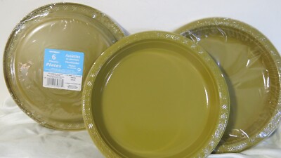 Unique* USA label Premium 17 Plastic Plates 25.4cm Gold Pack New | eBay ...