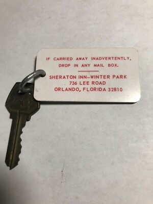 Sheraton Hotel Motel Room Key Fob & Key Orlando Florida #268 | eBay