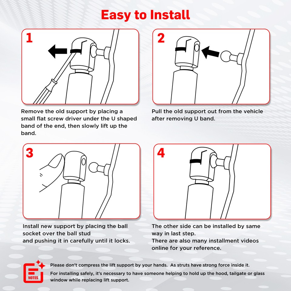 2x 10 inch 35lb/156 N Gas Strut Shock Lift Support 4058 for Truck Tool ...