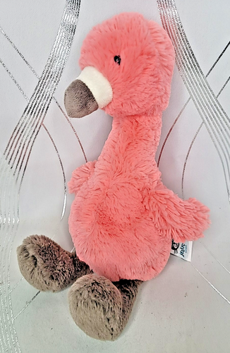 Jellycat London RETIRED Bashful Pink Flamingo Stuffed Animal Plush Toy ...