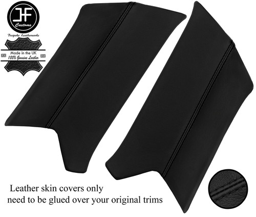 BLACK STITCH 2X REAR C PILLAR LEATHER COVERS FOR RANGE ROVER SPORT 2013 ...