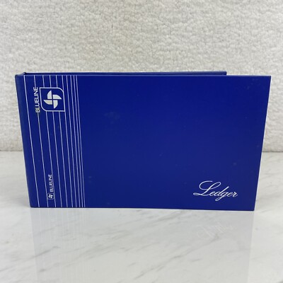 VTG Blueline Ledger Book w/ A to Z Dividers & 96 Bookkeeping Sheets 6 x ...