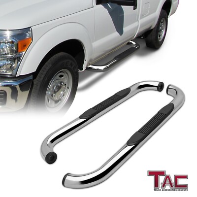 For 1999-2018 Chevy Silverado/GMC Sierra 1500 Regular Cab 3" S/S Side ...