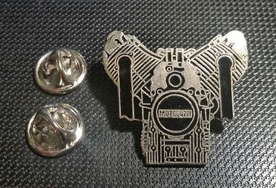 Moto Guzzi Pin Moteur Argent - Dimensions 31x28Mm | eBay