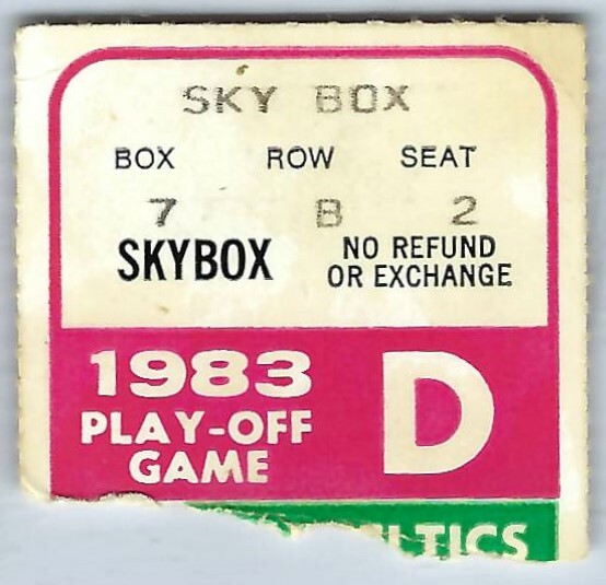1983 NBA Playoffs - Game 2 Ticket Stub - BUCKS @ CELTICS - Larry Bird ...