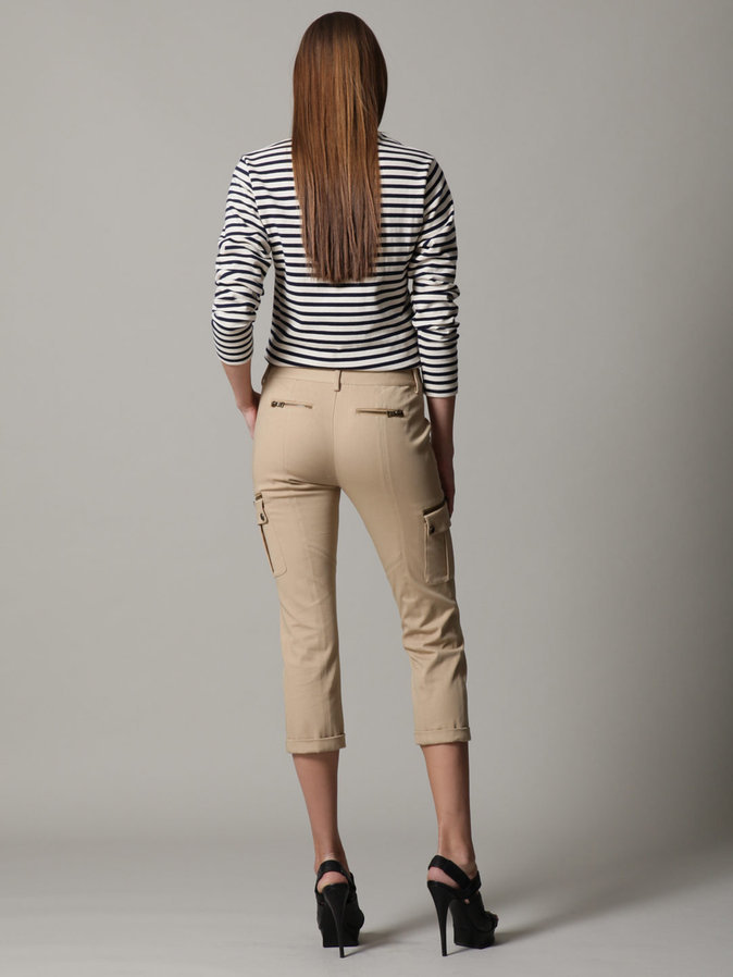 Cynthia Steffe BERRI Cargo Cotton Twill Pants US 4 S BUFF Taupe Sand ...
