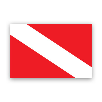 Dive Flag Sticker Decal - Weatherproof - diver down skuba diving ocean ...