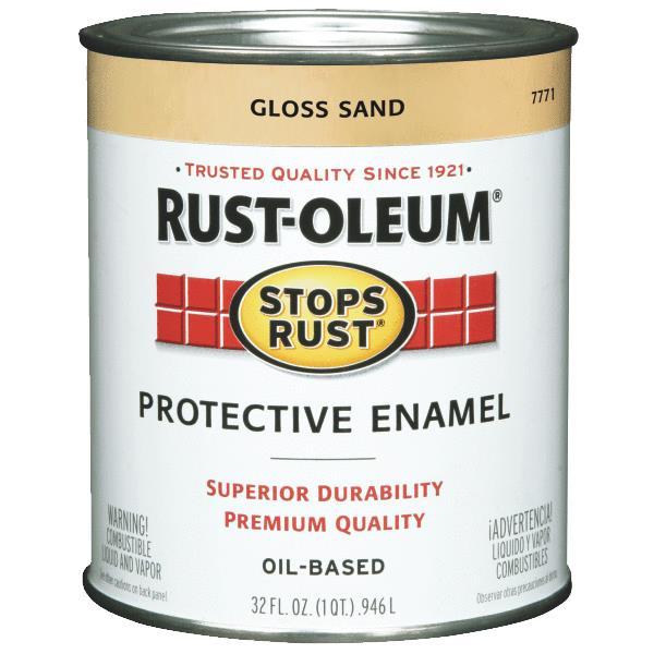 (2)-Qts Gloss Sand Rust-Oleum Protective Rust Control Enamel Paint 7771 ...