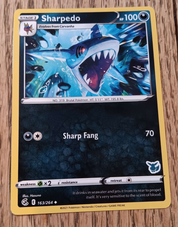 Pokemon TCG Card Sharpedo 163/264 Battle Academy 2021 | eBay