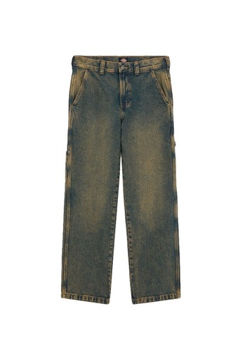 JEANS DICKIES STEVENSVILLE CARPENTER YELLOW FADE INDIGO | eBay