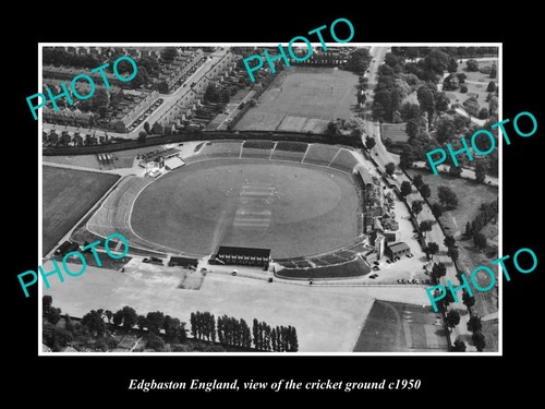 OLD 6 X 4 HISTORIC PHOTO OF EDGBASTON ENGLAND AERIAL VIEW CRICKET ...