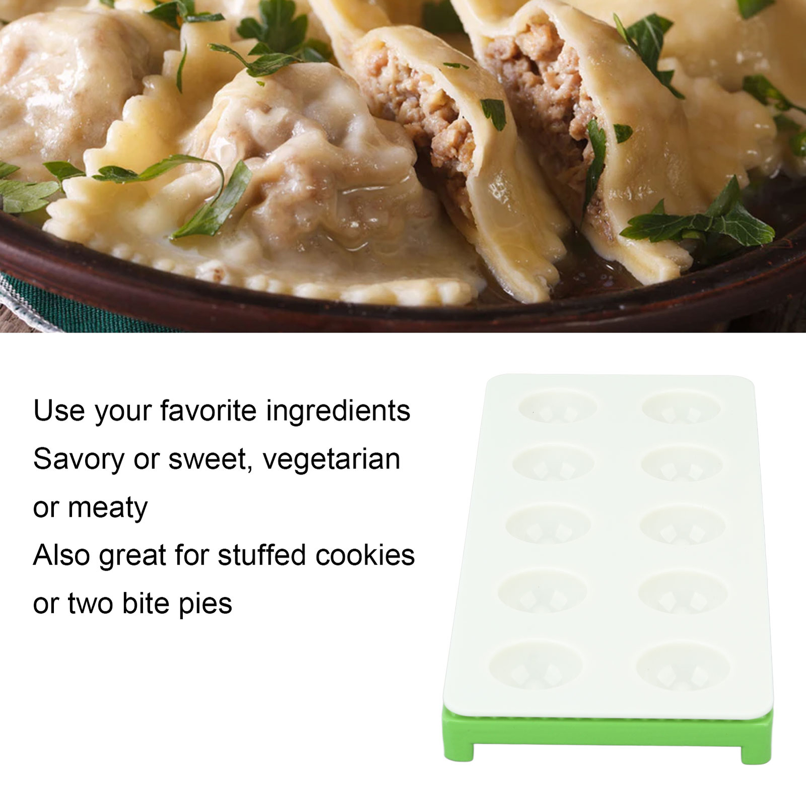 Ravioli Maker Press 10 Holes Iron ABS Durable Square Ravioli Maker For ...