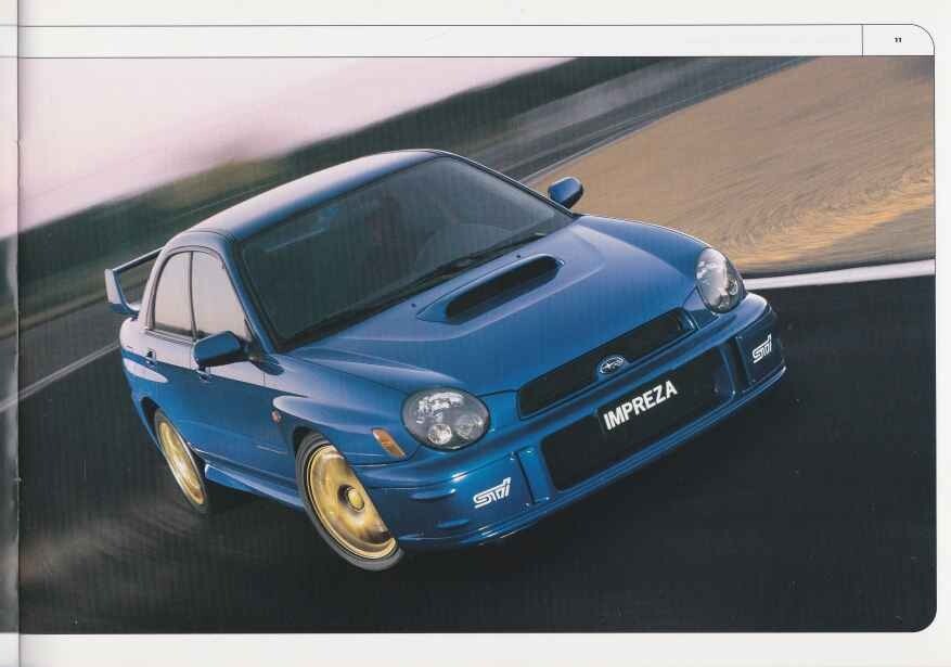 Catalogue Brochure Subaru Impreza WRX STI 02/2002, Suisse en français ...