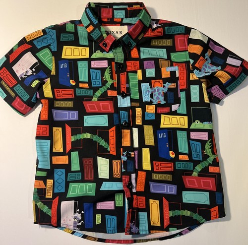 RSVLTS X Pixar Monsters inc. “Doors” Kids/Toddler button down. Size 4y ...