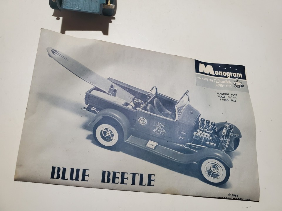 Monogram Blue Beetle Surfboard 1929 Ford Model A Truck 1:24 Plastic ...