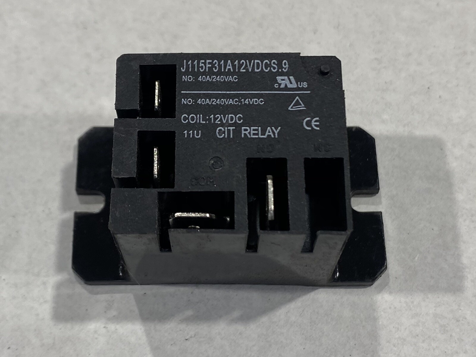 ( 100 QTY ) J115F31A12VDCS.9 SPST N.O. Relay 40A 240VAC 12VDC CIT Relay ...