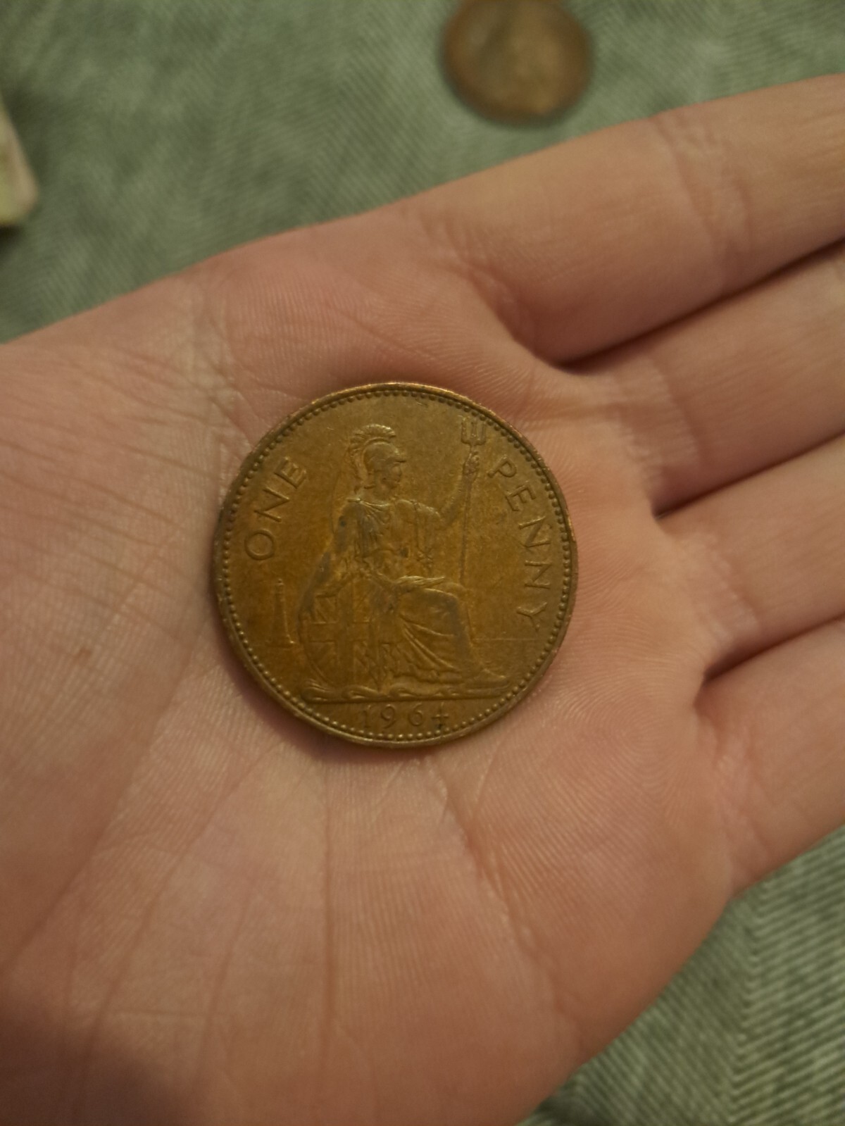 4 very rare old british 1p coins. 2 1967 and 2 1964 BUY BEFORE PRICE ...