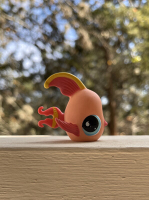 {Littlest Pet Shop} LPS #643 Pink Angel Fish Aqua Blue Eyes | eBay