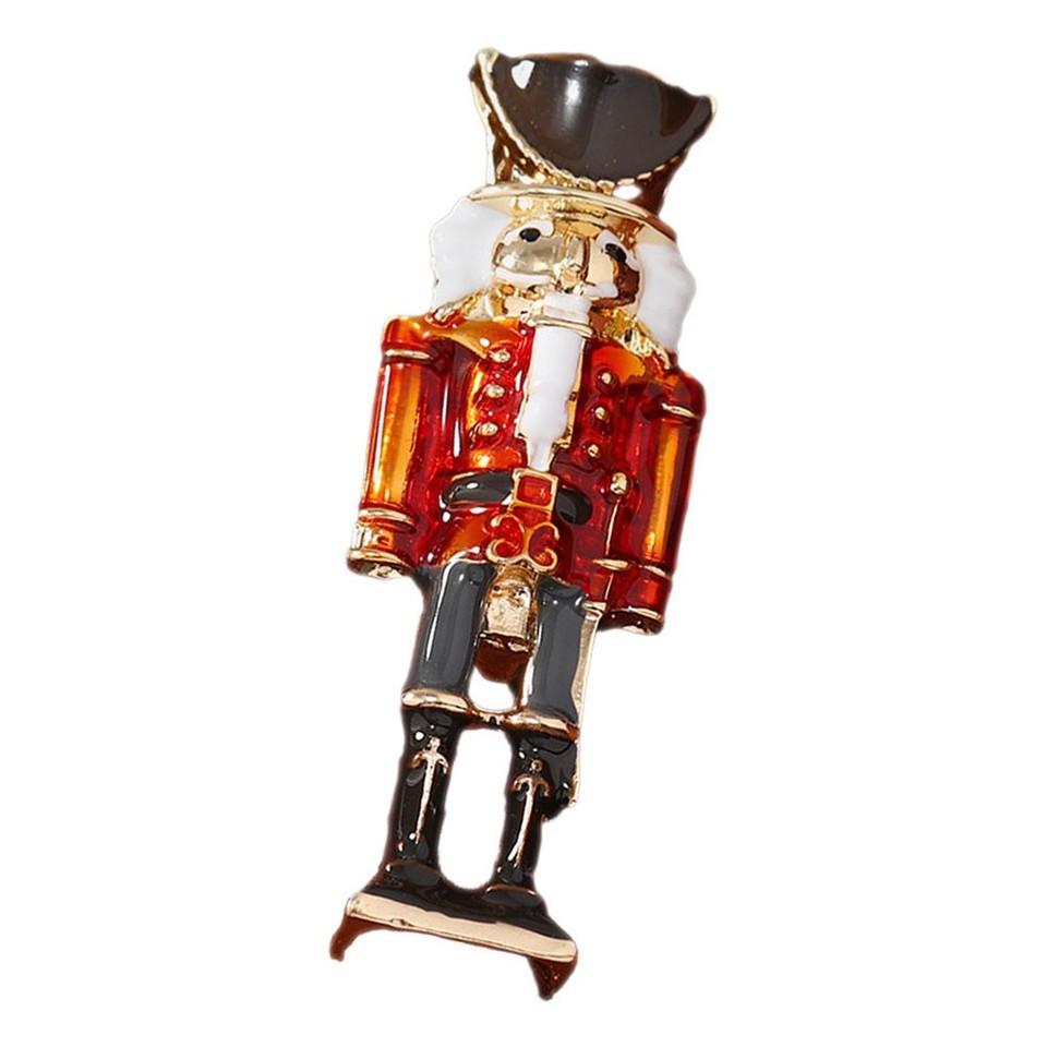 Nutcracker Soldier Brooch Pin Zinc Alloy Decorative Lapel Clothes ...