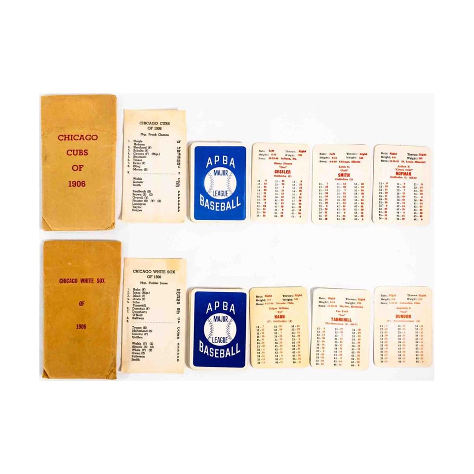 APBA Baseball Cards APBA Baseball 1906 Player Cards - Finalists (1999 ...