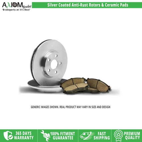Axiom Rear Antirust Silver Coated Brake Rotors Ceramic Pads Kit Volvo ...
