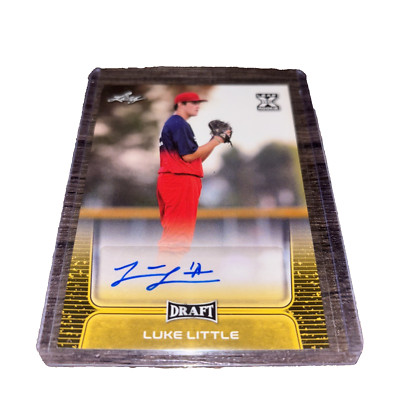2020 Leaf Draft Rookie Baseball-Luke Little Auto-Chicago Cubs P RC-# BA ...