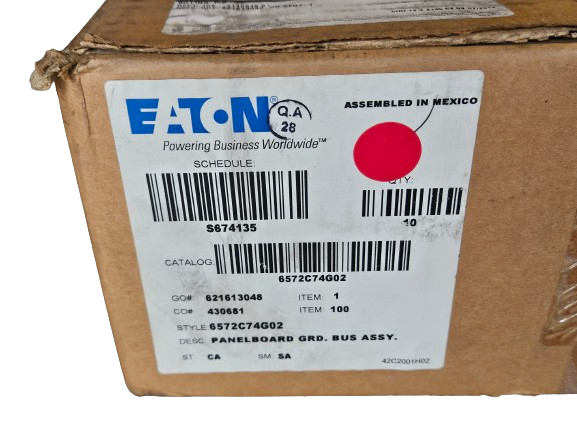 Eaton 6572C74G02 Copper Cu Ground Bus for PRL4 Panelboards | eBay
