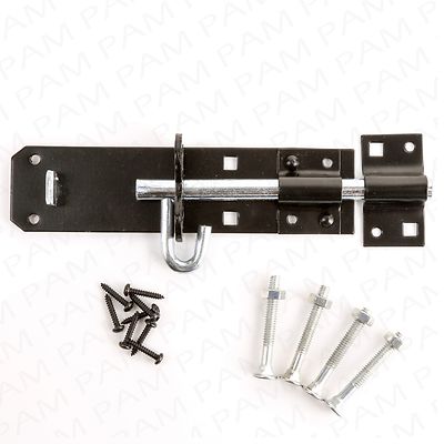 LARGE 150mm BLACK PADBOLT LOCK Extra Strong Security Safety Sliding ...
