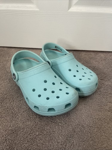 Crocs Classic Clogs Kids Size J1 Pastel Blue Water Slip On Shoes ...