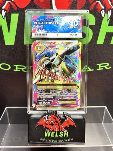 Pokemon Mega Blastoise EX Full Art XY Evolutions Card 102/108 ACE 10 | eBay