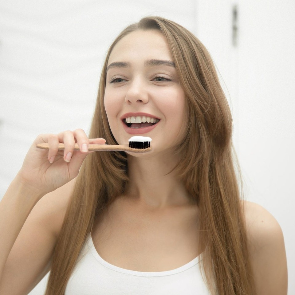 6 Pcs Medium Bamboo Toothbrush Extra Soft Toothbrushes for Adults ...