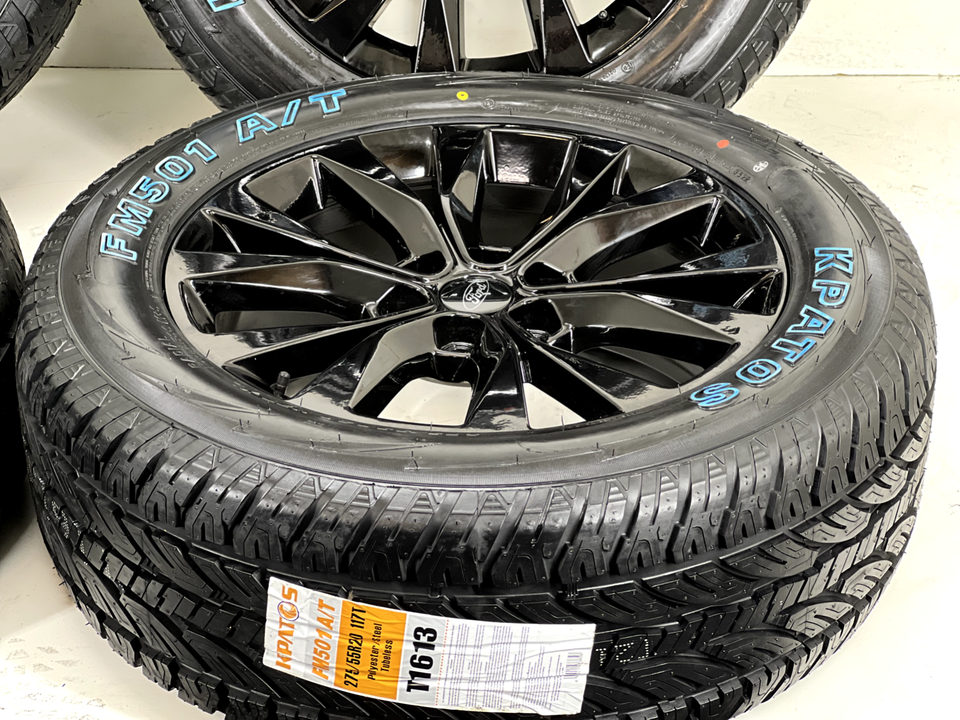 20" OEM Factory Ford F-150 King Ranch BLACK WHEELS RIMS TIRES ALL TERRA ...