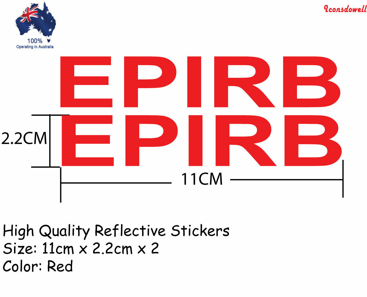 2x EPIRB Reflective Stickers Decals boat safety sticker Best Gifts | eBay
