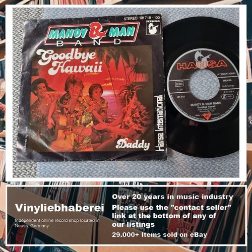 7" Single Mandy B. Man - Goodbye Hawaii Vinyl Germany/ MIT FANCY BZW ...