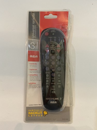 RCA UNIVERSAL REMOTE CONTROL, 3 Devices - RCR312WR - Backlit Keypad | eBay