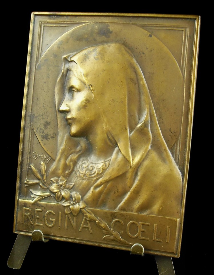 Medal regina Coeli Prayer With Blank Marie, to Lucienne Pimpernel 1928 ...
