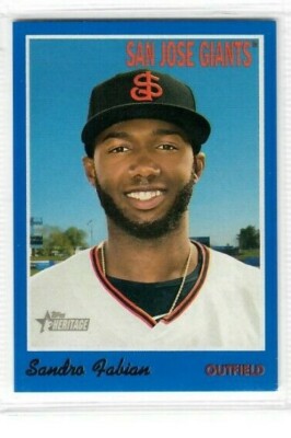 SANDRO FABIAN 2019 Topps Heritage Minor League Baseball BLUE BORDER #42 ...