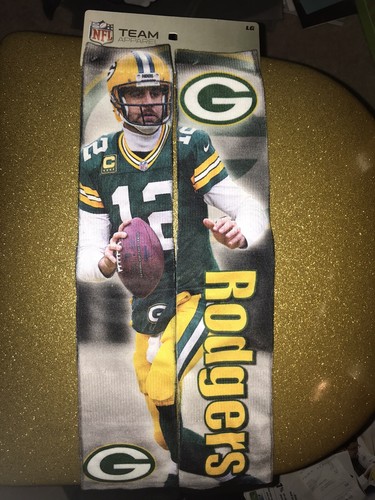 Brand New GREEN BAY PACKERS AARON RODGERS COLLECTOR SOCKS SIZE MENS L ...