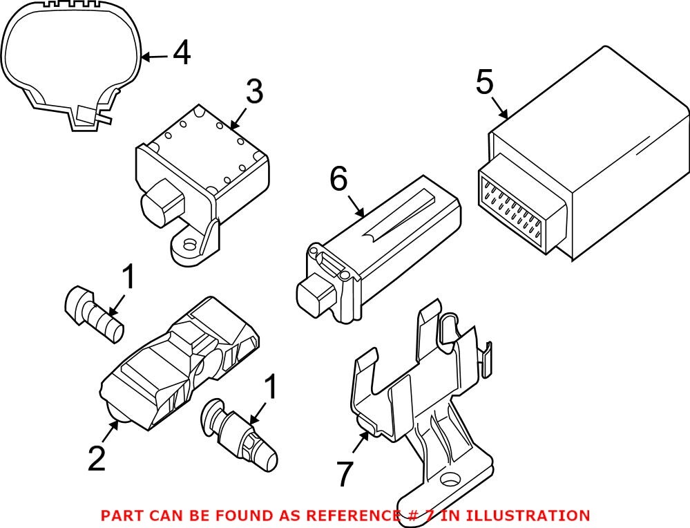 Genuine Tire Pressure Monitoring System TPMS Antenna Bracket For BMW ...