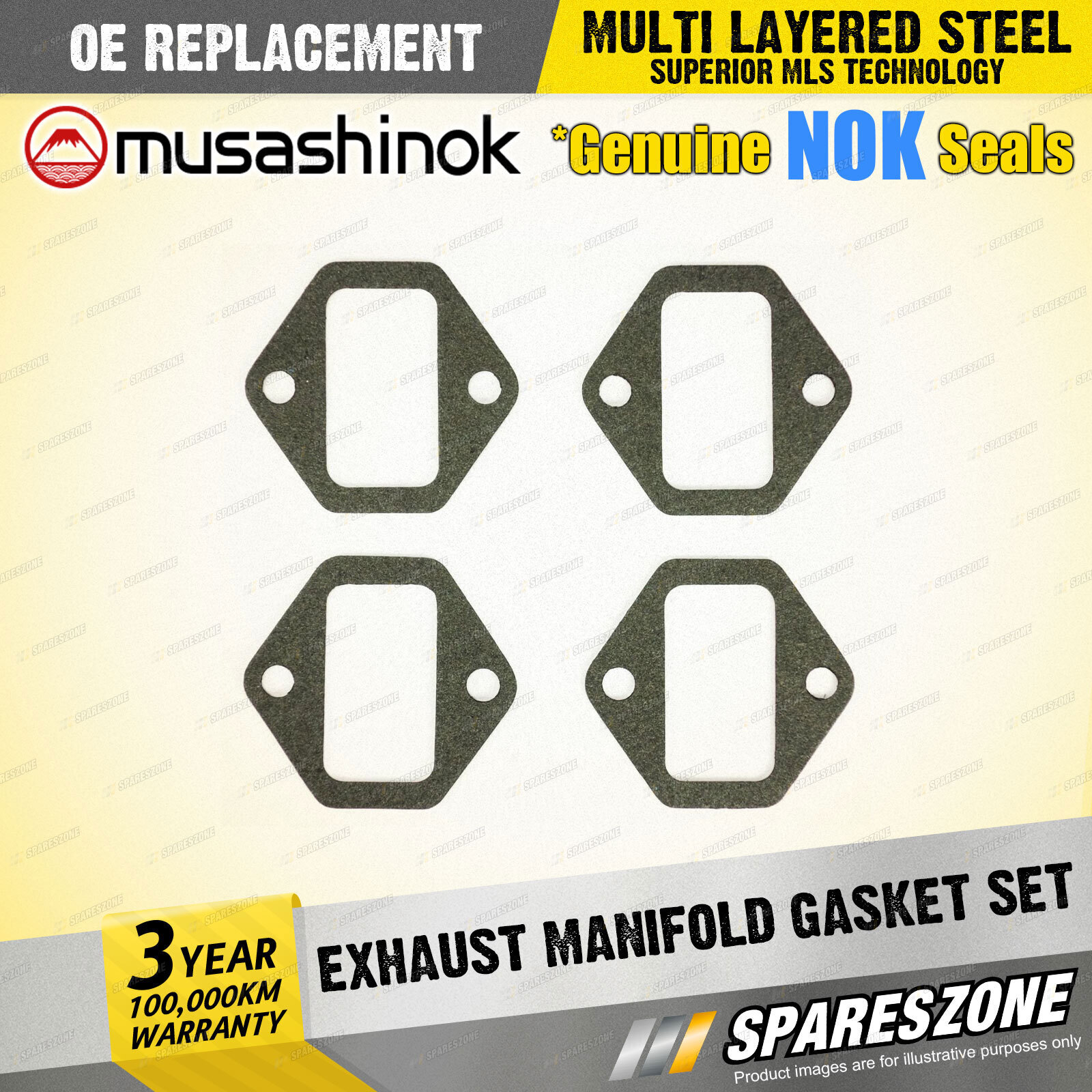 Exhaust Manifold Gasket Set for Mitsubishi Fuso Canter FE FG 3.3L 3.9L ...