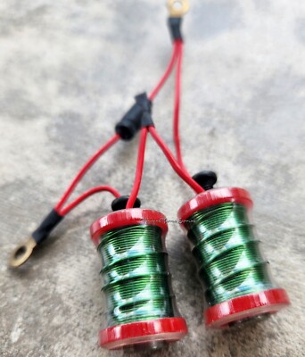 1.25" 8-32 Tattoo Machine 7.5 Wrap Red Washers Clear Shrink Green Wire ...