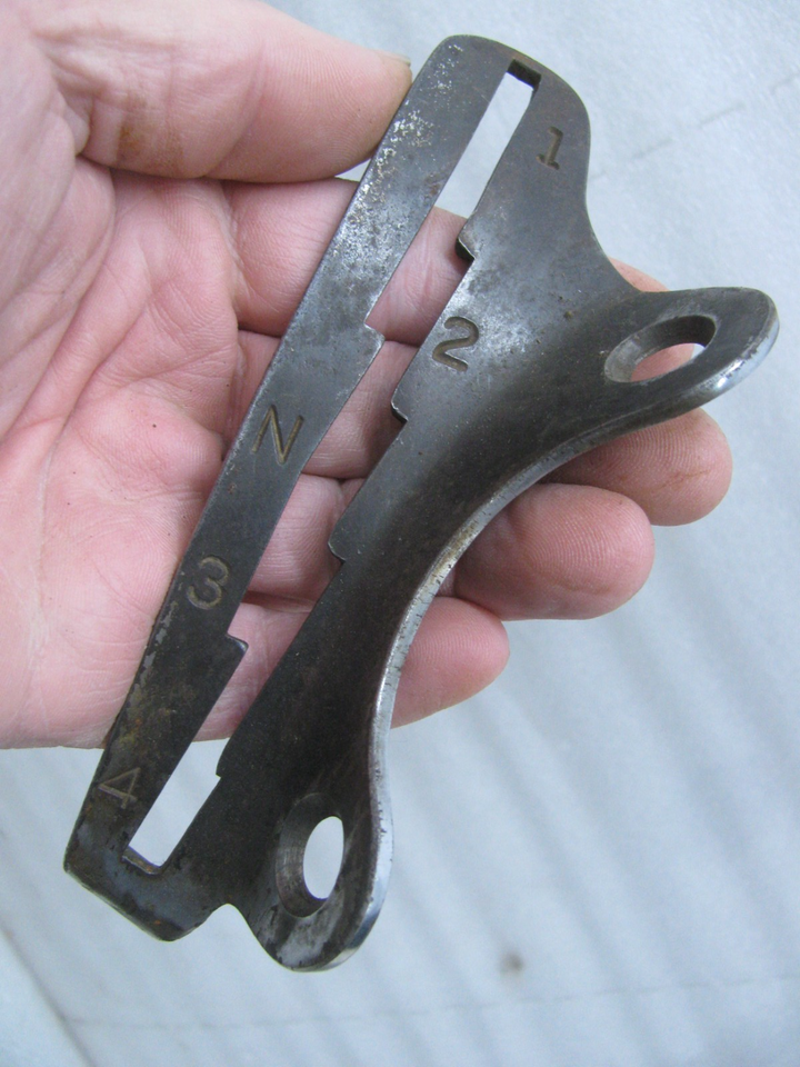Original Harley Davidson hand tank shift gate 4 speed 1939 Knucklehead ...