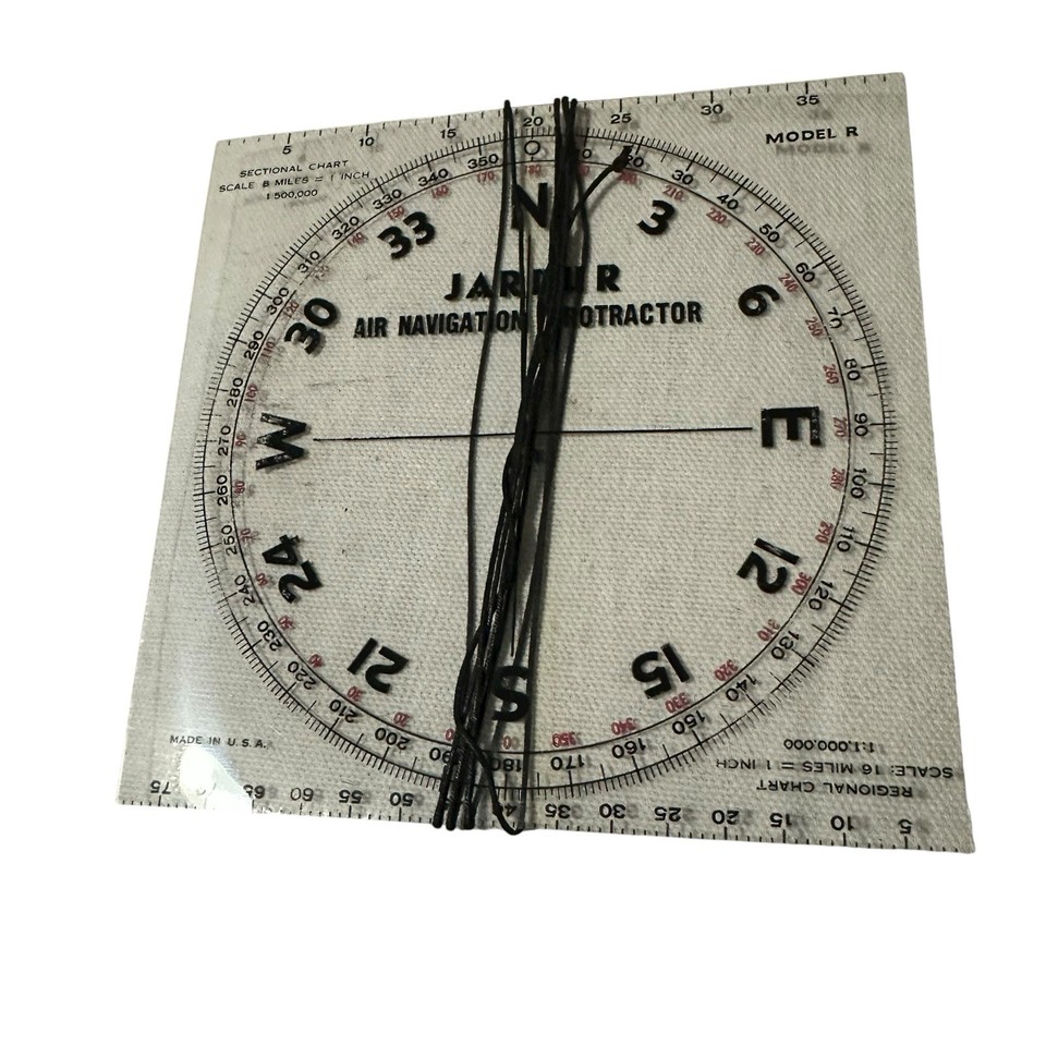 Vintage Air Associates Compass Course Protractor With Original Sleeve ...