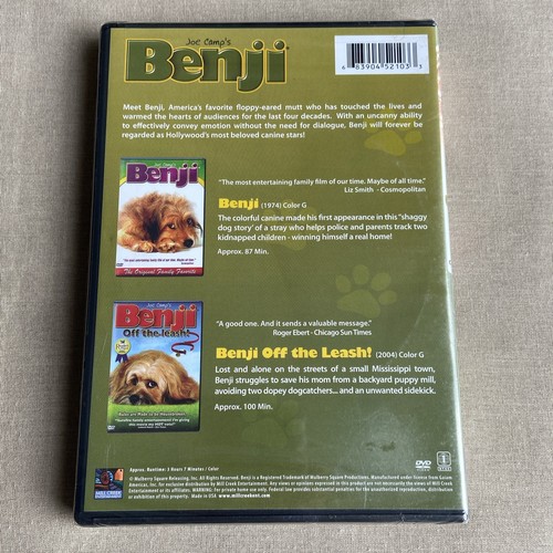 Benji & Off the Leash! (DVD 2-Film Set NEW) Joe Camp 1974 & 2004 Movies ...