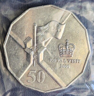 2000 Fifty 50 Cent Coin Royal Visit Circulated VF condition | eBay ...