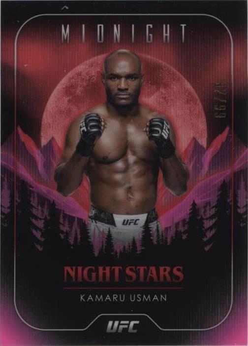 2024 Topps Midnight UFC - Night Stars Kamaru Usman #NS-21 Twilight /99 ...
